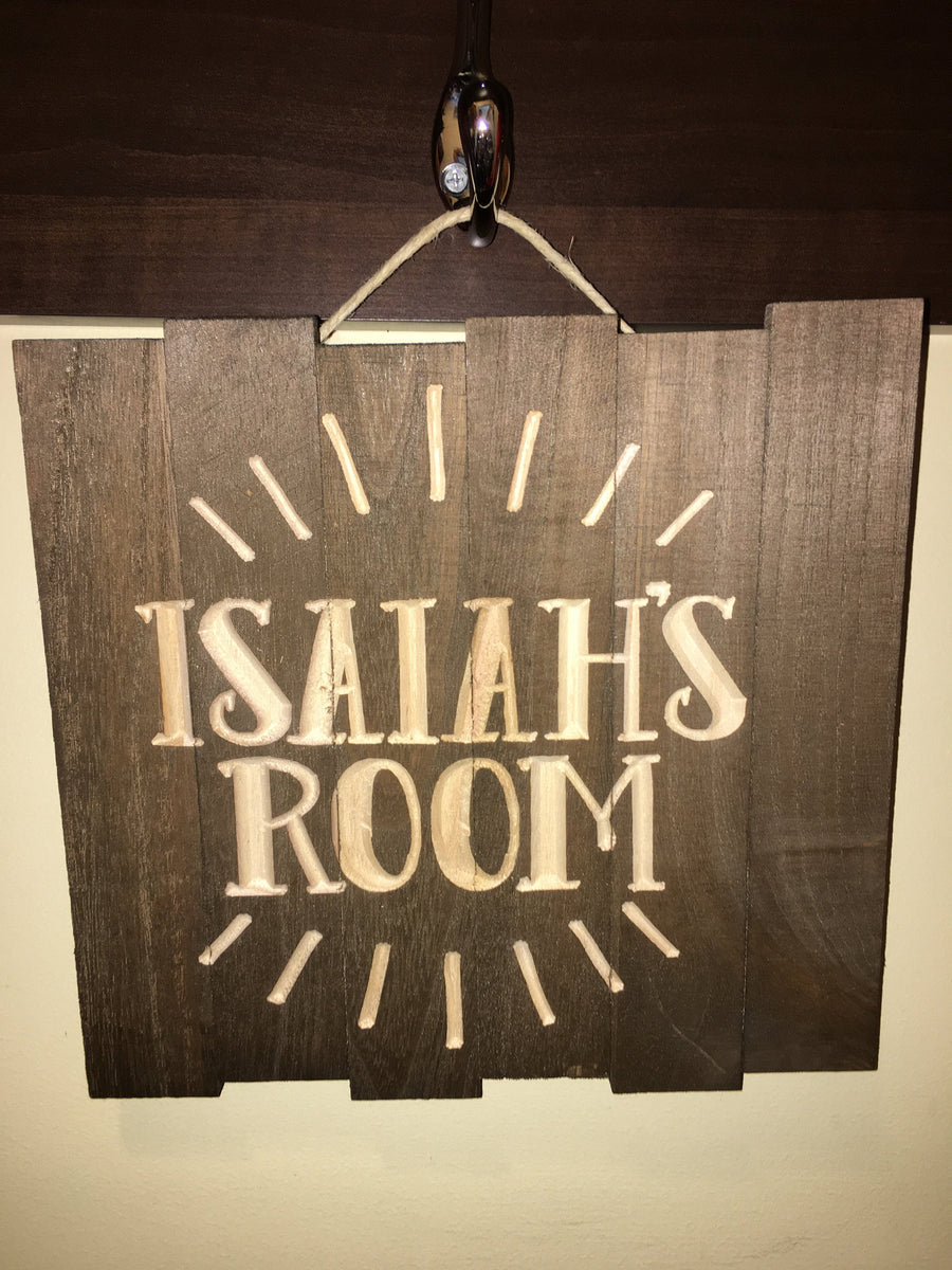 Kids Room Sign Custom Boys Door Personalized Name Wood Sign Cute Woode ...